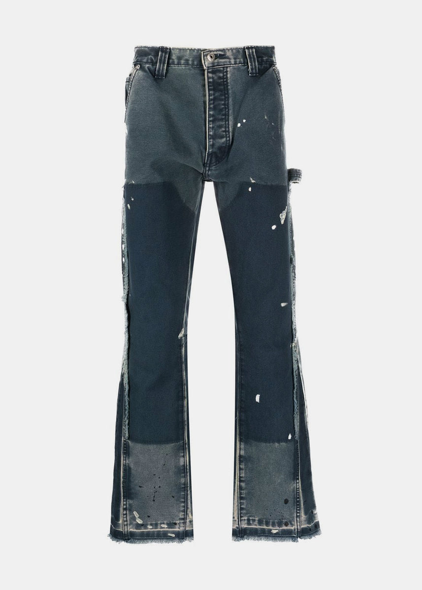 Navy Paint-Splatter Detail Jeans | LEISURE CENTER