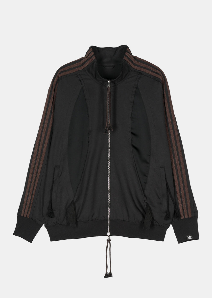 Black 3-Stripe Track Jacket | LEISURE CENTER