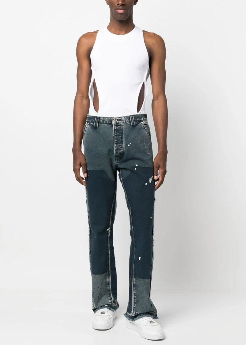 Navy Paint-Splatter Detail Jeans | LEISURE CENTER