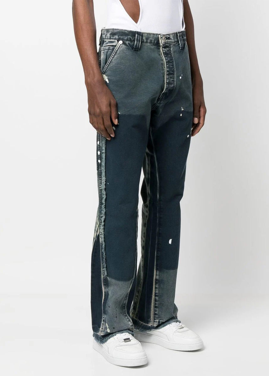 Navy Paint-Splatter Detail Jeans | LEISURE CENTER