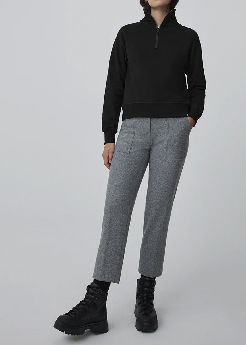 Black Muskoka ½ Zip Sweater | LEISURE CENTER