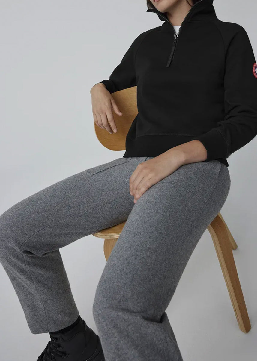 Black Muskoka ½ Zip Sweater | LEISURE CENTER