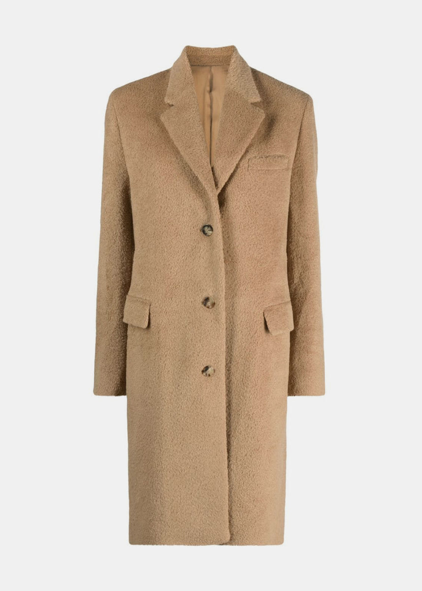 Chestnut Tailored Wool-Teddy Coat | LEISURE CENTER