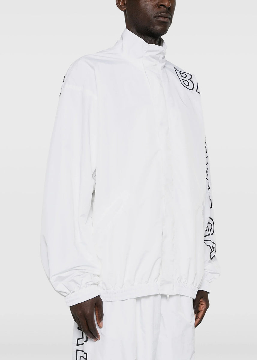 White Tracksuit Jacket | LEISURE CENTER