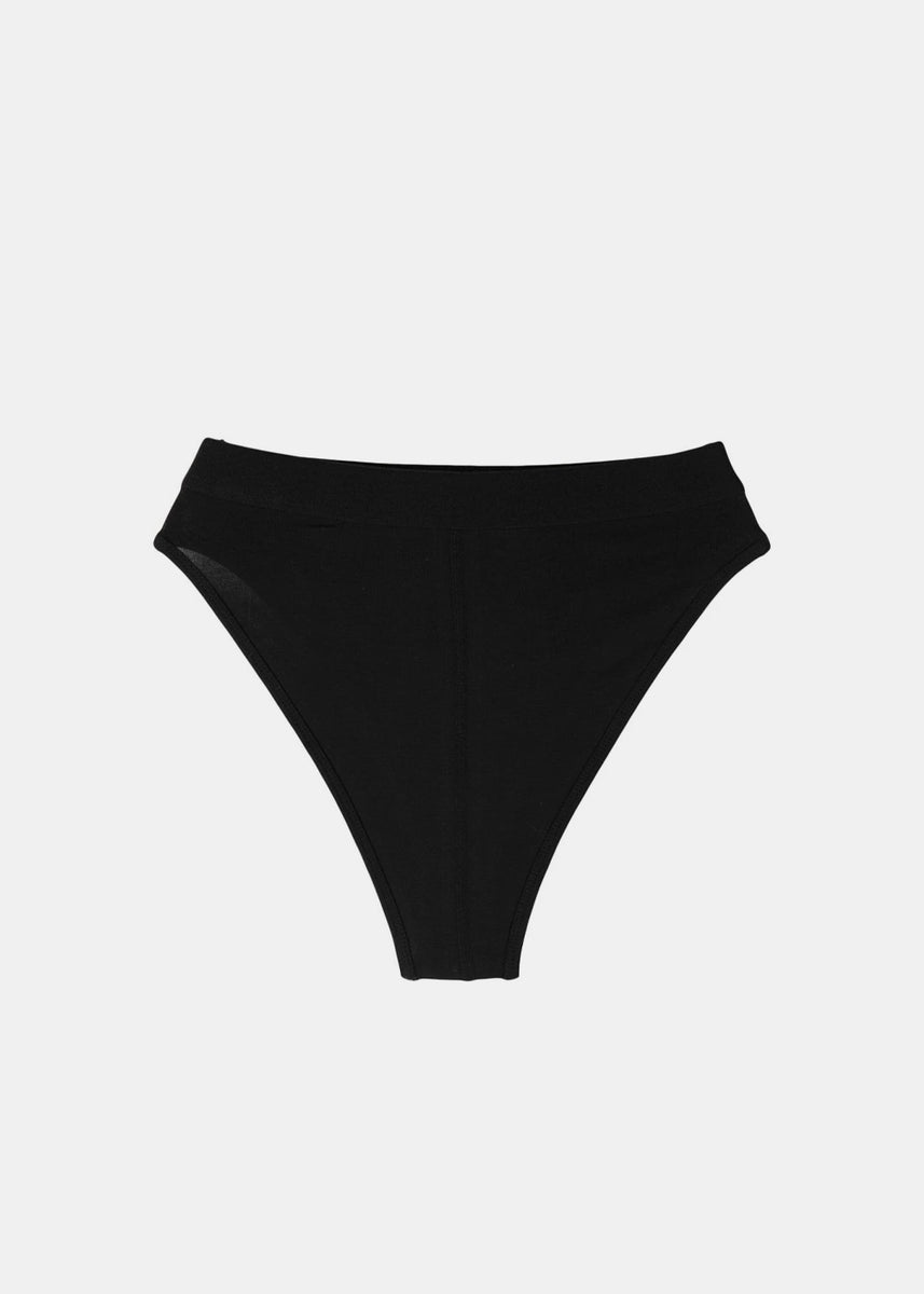 Black Crescent Moon Embroidered Briefs | LEISURE CENTER