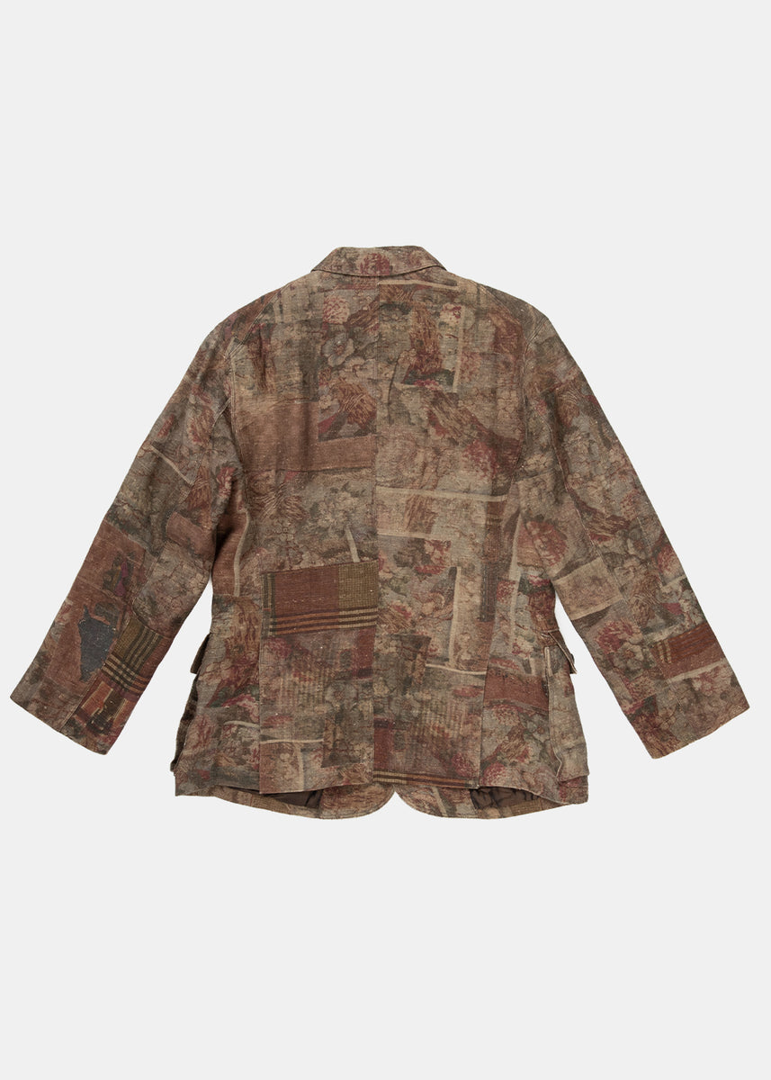 Floarl Three Button Digital Print Jacket | LEISURE CENTER