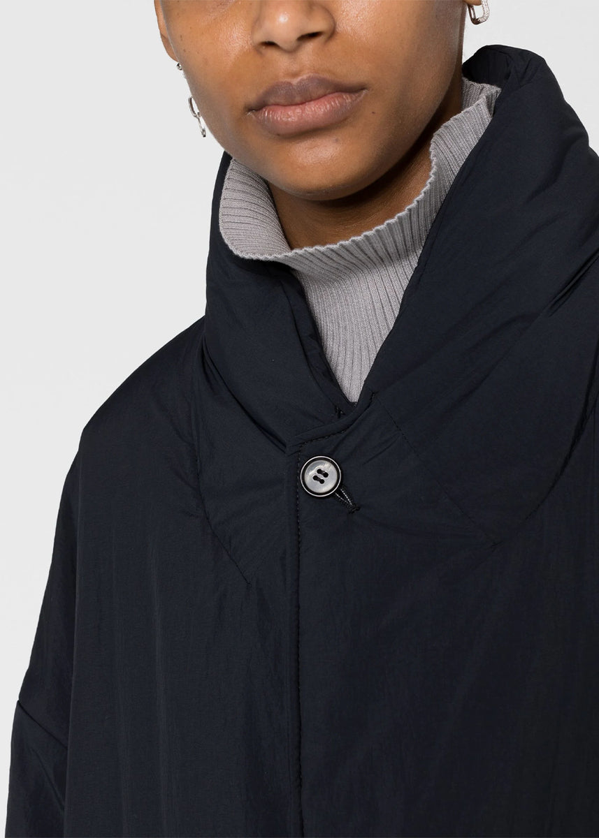 Black Oversized Padded Coat | LEISURE CENTER