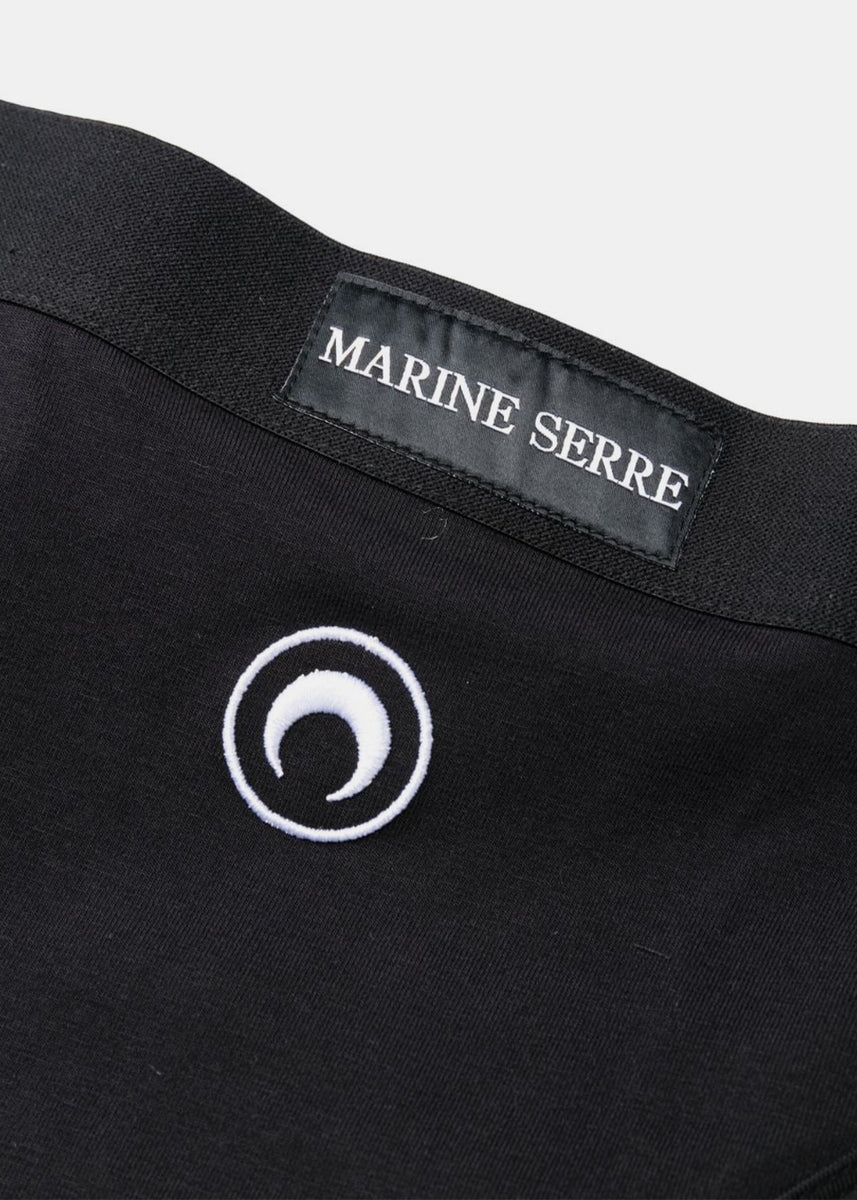 Black Crescent Moon Embroidered Briefs | LEISURE CENTER