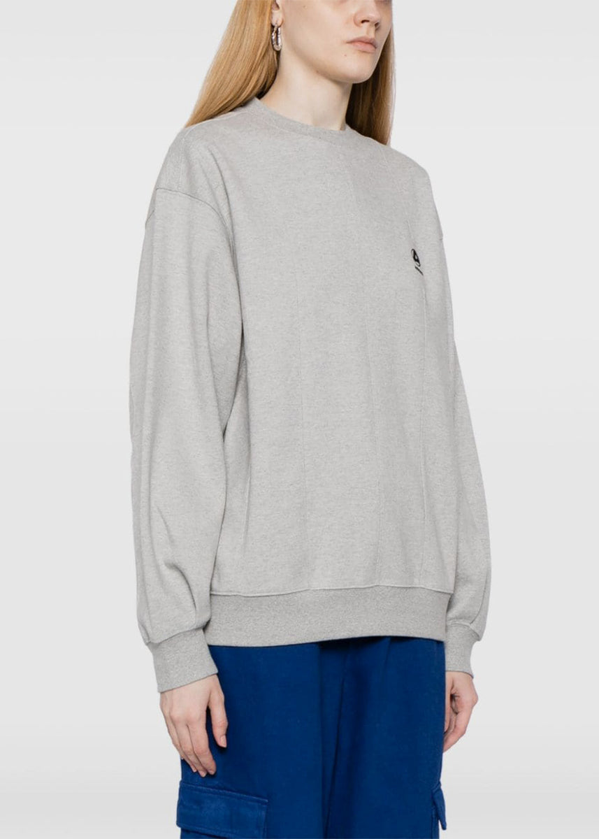 Grey Disto Logo-Embroidered Panelled Sweatshirt | LEISURE CENTER