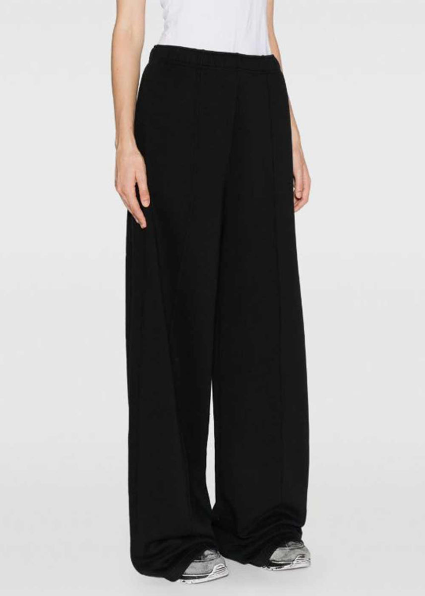 Black MM6 Wide-Leg Track Pants | LEISURE CENTER
