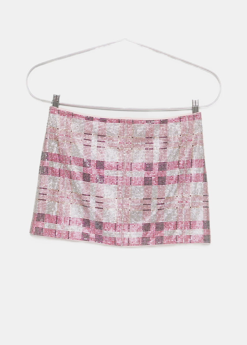 Pink Check Chainmail Skirt | LEISURE CENTER