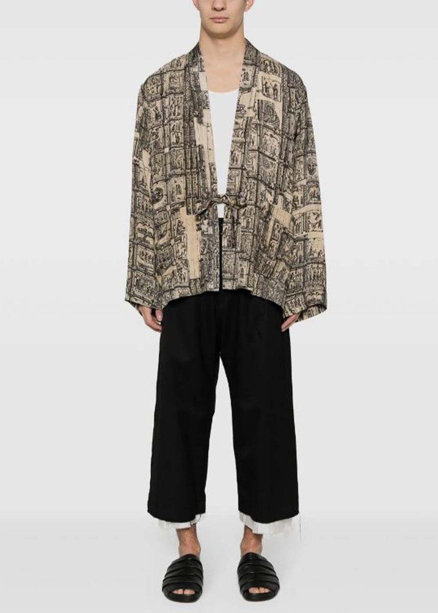 White & Black Jester Jacket | LEISURE CENTER