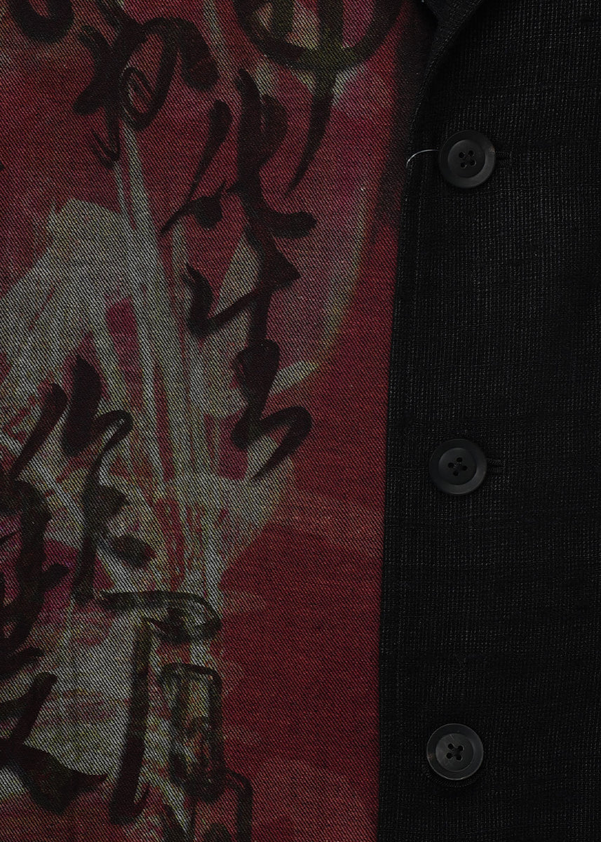 Black N-Denim P + Seperate Fabric Jacket | LEISURE CENTER