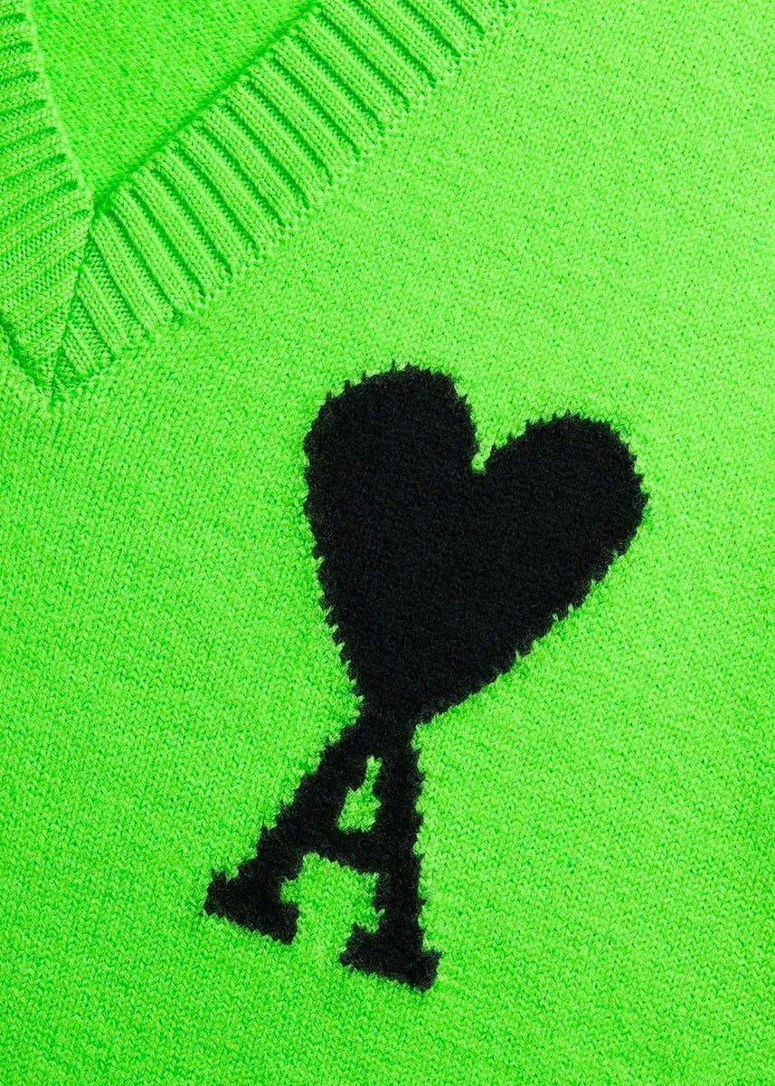 Green Logo-intarsia Knit Vest | LEISURE CENTER