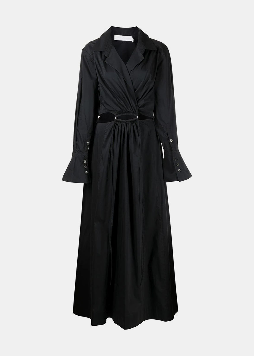 Black Alex Cut-Out Flared Dress | LEISURE CENTER