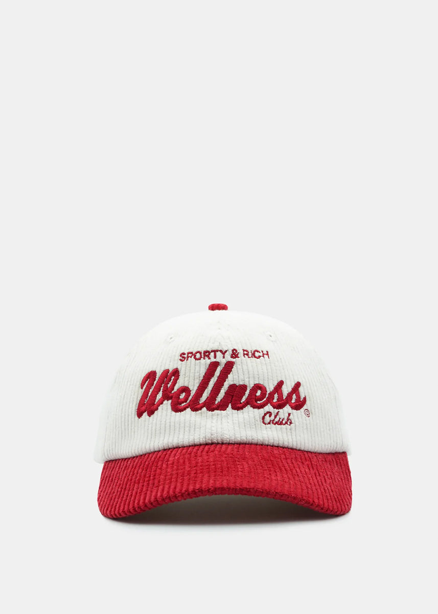 White & Red Wellness Club Hat | LEISURE CENTER