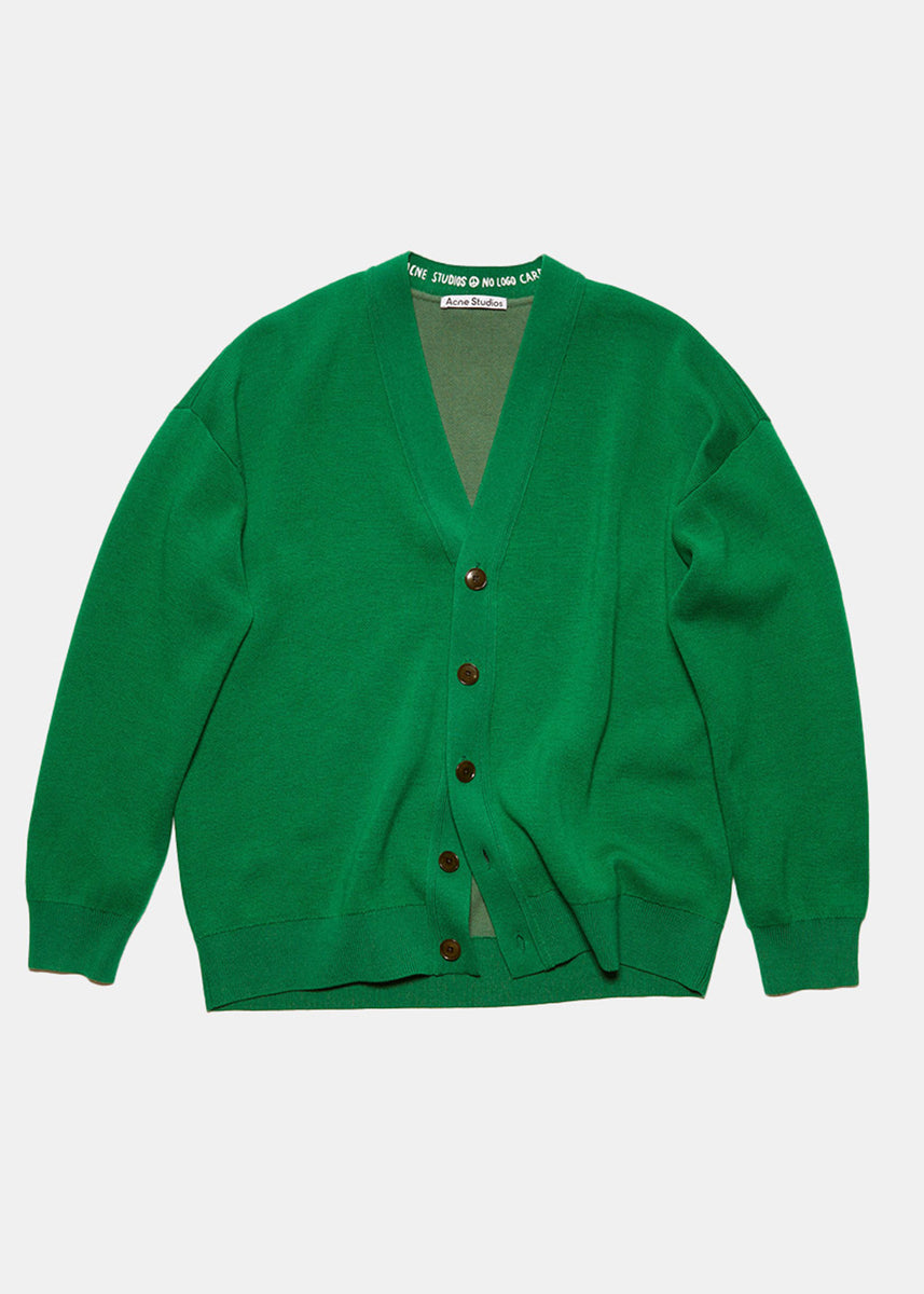 Green Wool Cardigan | LEISURE CENTER