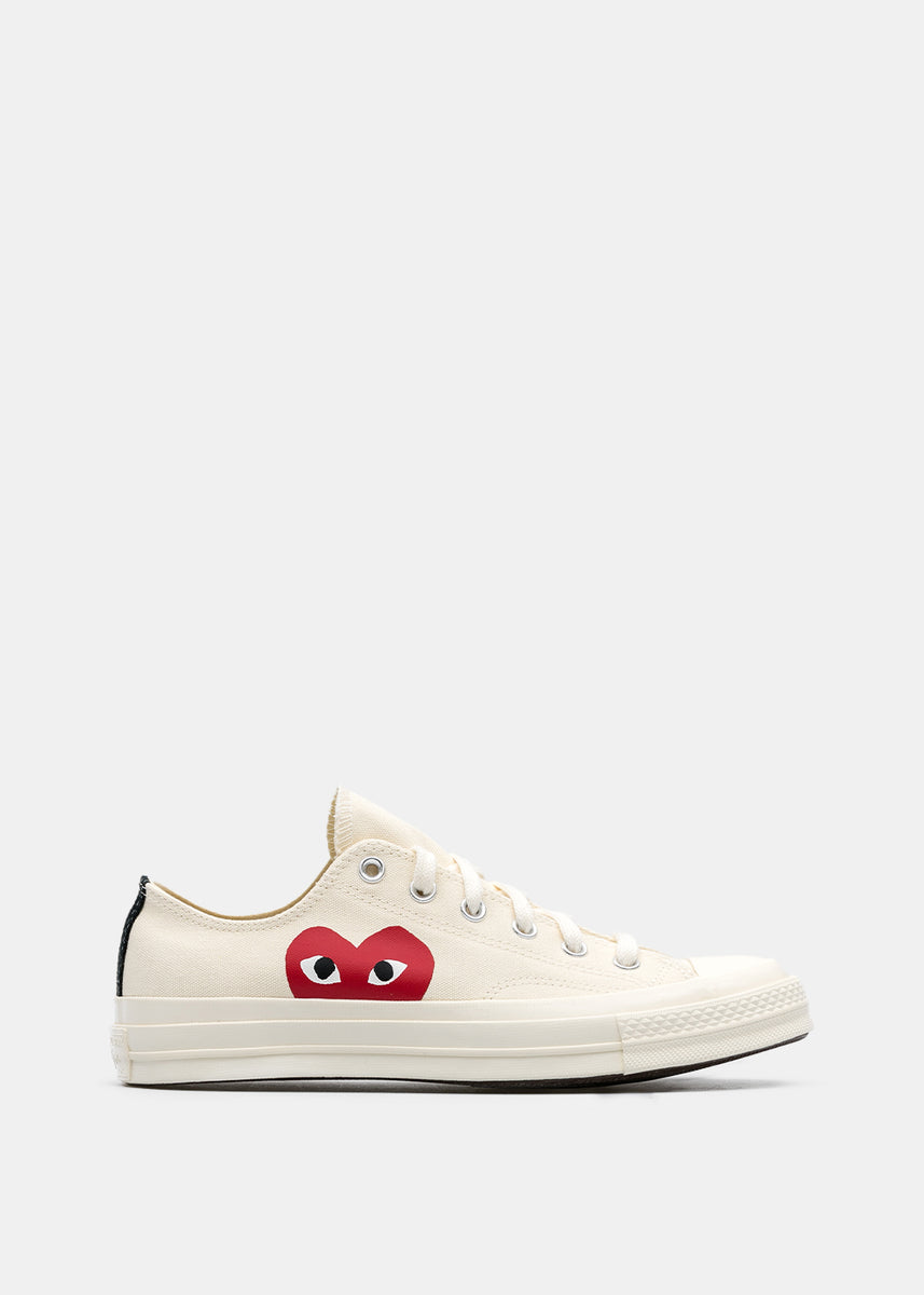 Ivory Converse Red Heart Chuck 70 Sneakers | LEISURE CENTER