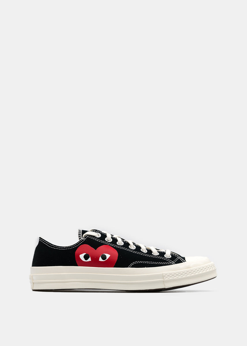 Black Converse Red Heart Chuck 70 Sneakers | LEISURE CENTER